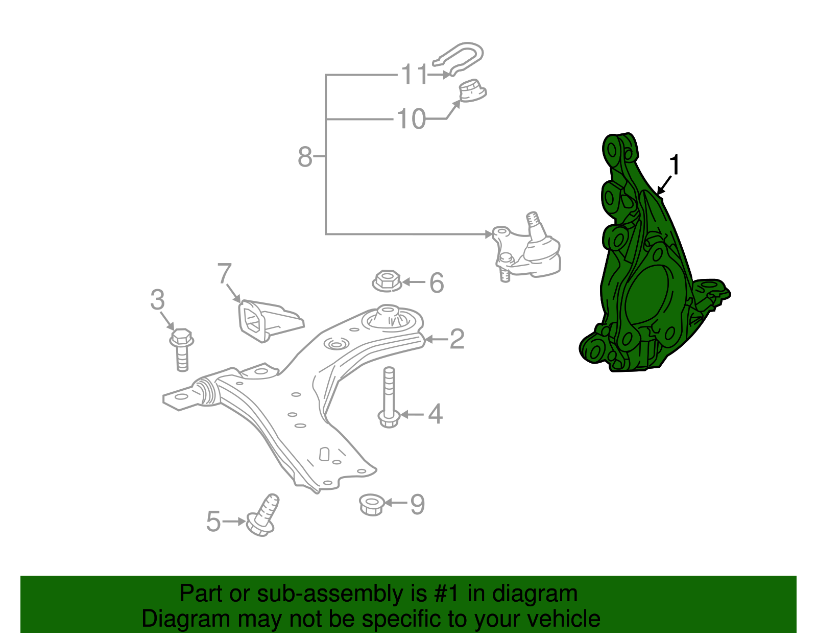 2018-2025 Toyota Camry Steering Knuckle 43212-06250 | OEM Parts Online