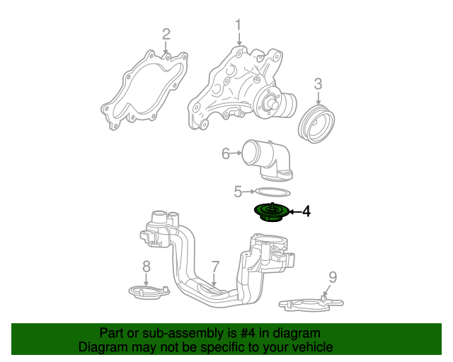 1996-2003 Ford Engine Coolant Thermostat F6TZ-8575-EA | TascaParts.com