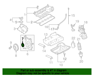 07K-103-151-C - OEM NEW 05-14 Volkswagen Beetle Golf Jetta Rear Main ...