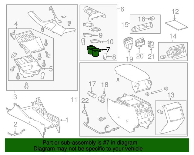 2013-2018 Toyota Avalon Cup Holder 55620-07030 | OEM Parts Online