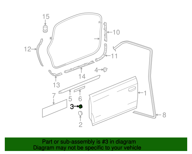 2003-2013 Audi Door Shell Plug 3B0-837-111-B41 | Audi USA Parts