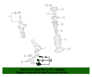 43340-49035 - Suspension Ball Joint (Left, Front, Lower) - 2008-2013 ...
