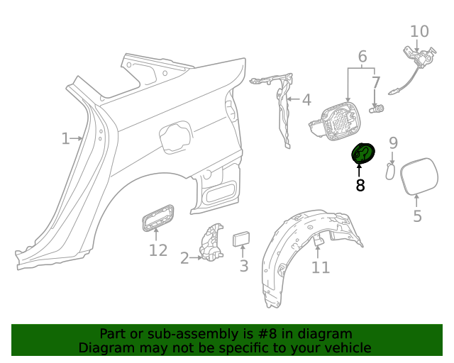 2016-2020 Toyota Mirai Fuel Pocket Shield 77291-62010 | Toyota Parts Center