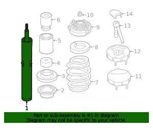 2017-2024 Audi Suspension Shock Absorber 8W0-413-031-BG | OEM Parts Online