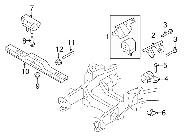 2007-2020 Ford Trans Mount Nut -W709771-S440 | TascaParts.com