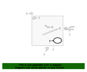 2005-2010 Scion tC Plate Back Door Nam 75441-21070 | Toyota Parts Center