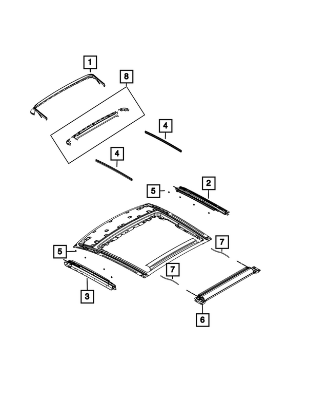 2023-2025 Dodge Hornet Sunroof Wind Deflector 68630187AA | Mopar eStore