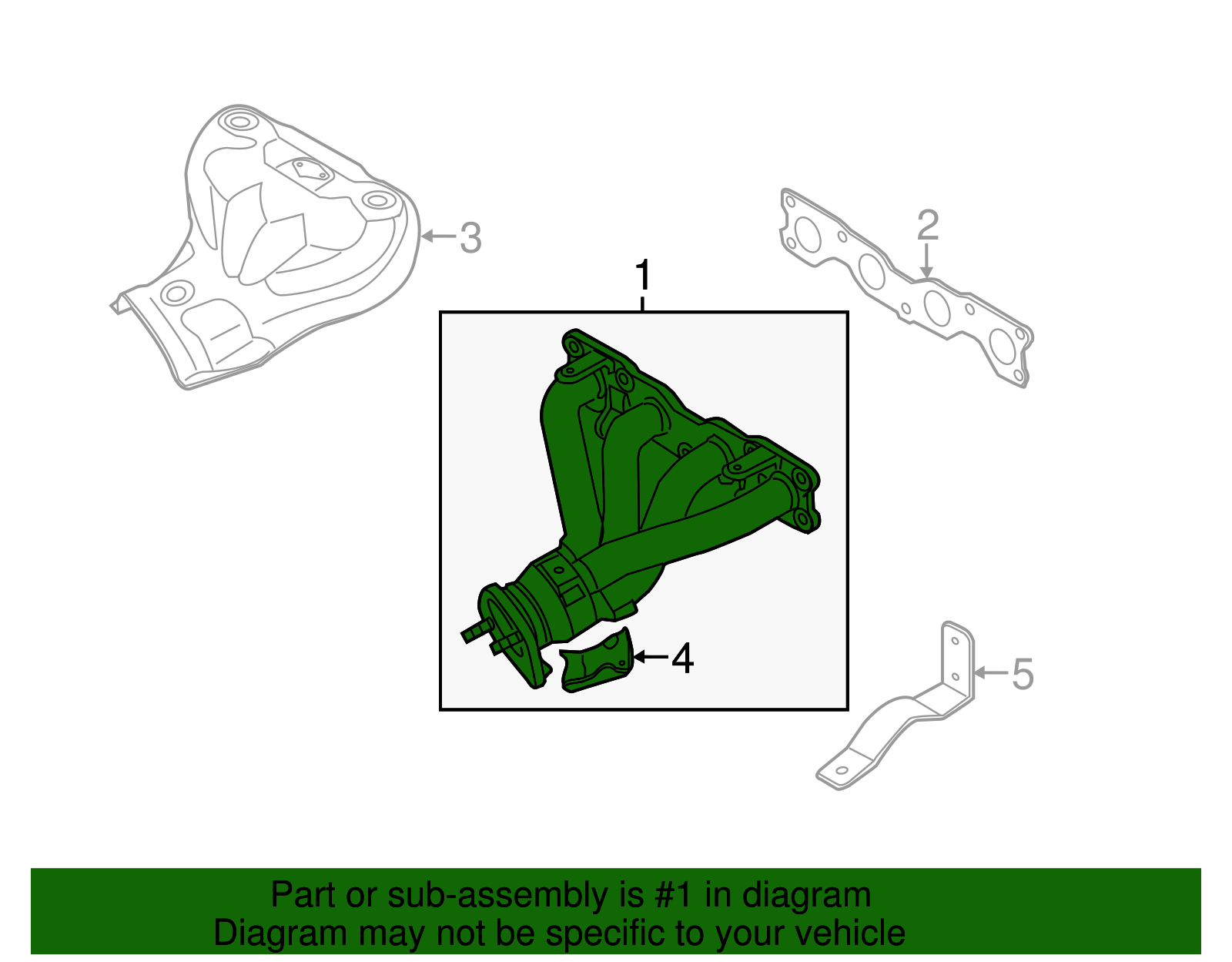 Genuine Exhaust Manifold for 2011-2014 Hyundai Sonata | Part# 28510 ...