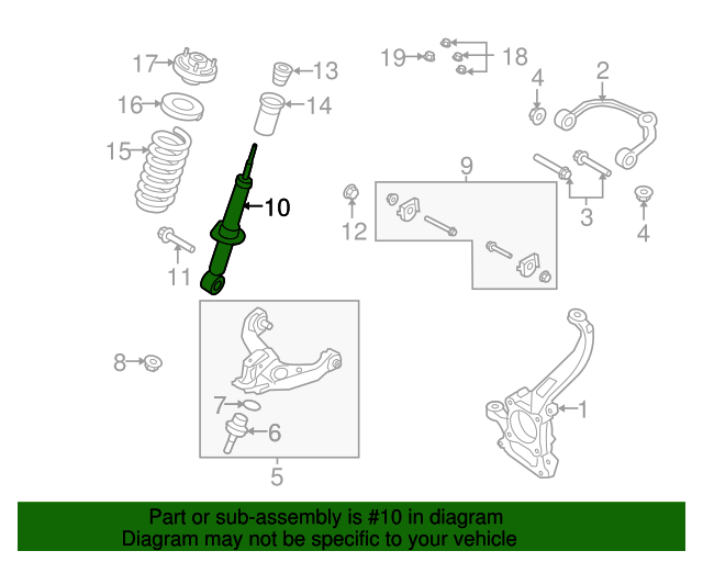 2009-2013 Ford F-150 Shock Absorber BL3Z-18124-C | Tom's Ford Truck Parts