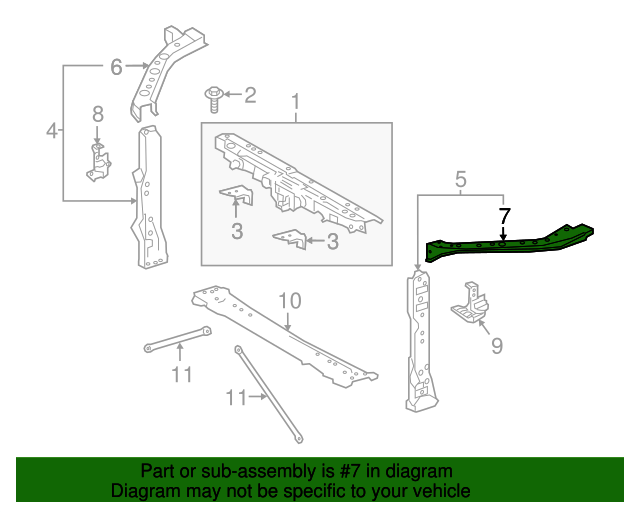 2018-2024 Toyota Camry Upper Support 53214-06900 | Toyota Parts Center