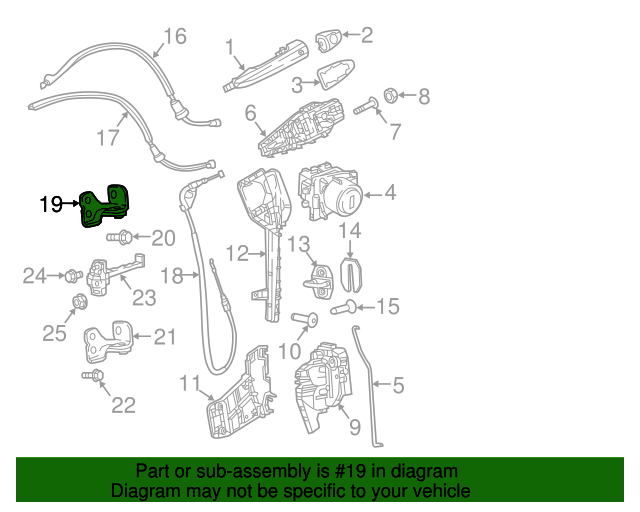 2017-2019 Jeep Compass Upper Hinge - Driver's Side (LH) 68306515AA ...