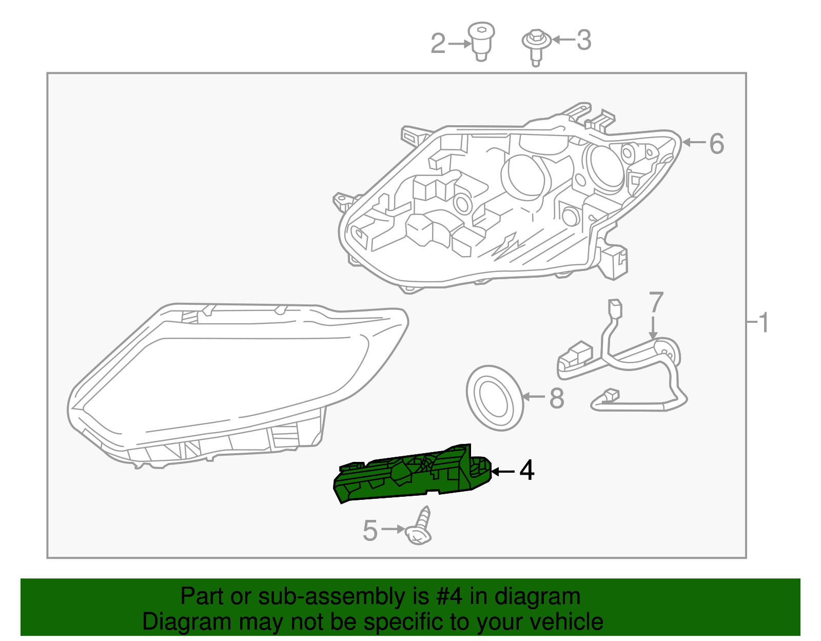 2014-2016 Nissan Rogue Lamp Bracket 26042-4BA0A | Hoffman Nissan Parts