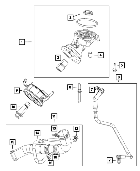 Engine Oil Cooler for 2016 Ram 1500 | Mopar Supply
