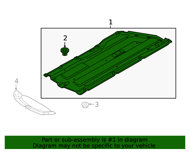 2020-2023 Hyundai Venue Floor Pan Splash Shield 84227-K2000 ...