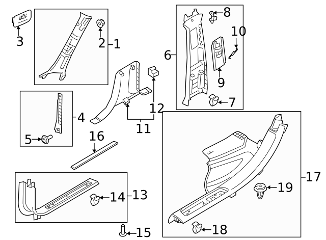 Windshield Pillar Trim Cap - Volvo (39830528) | TascaParts.com