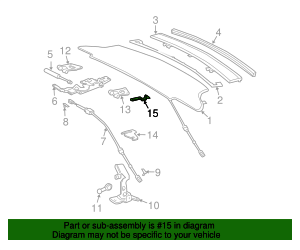 170-690-00-95 - Convertible Top Hinge Bracket 2003-2012 Mercedes-Benz ...
