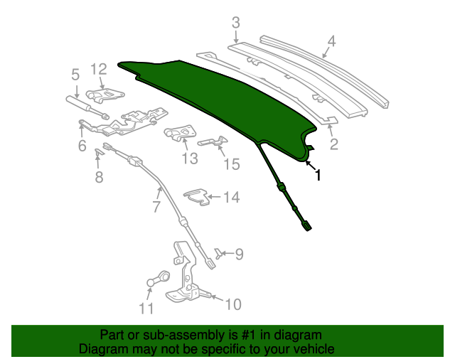 230-790-02-35-9C83 - Convertible Top Tonneau Cover 2003-2006 Mercedes ...