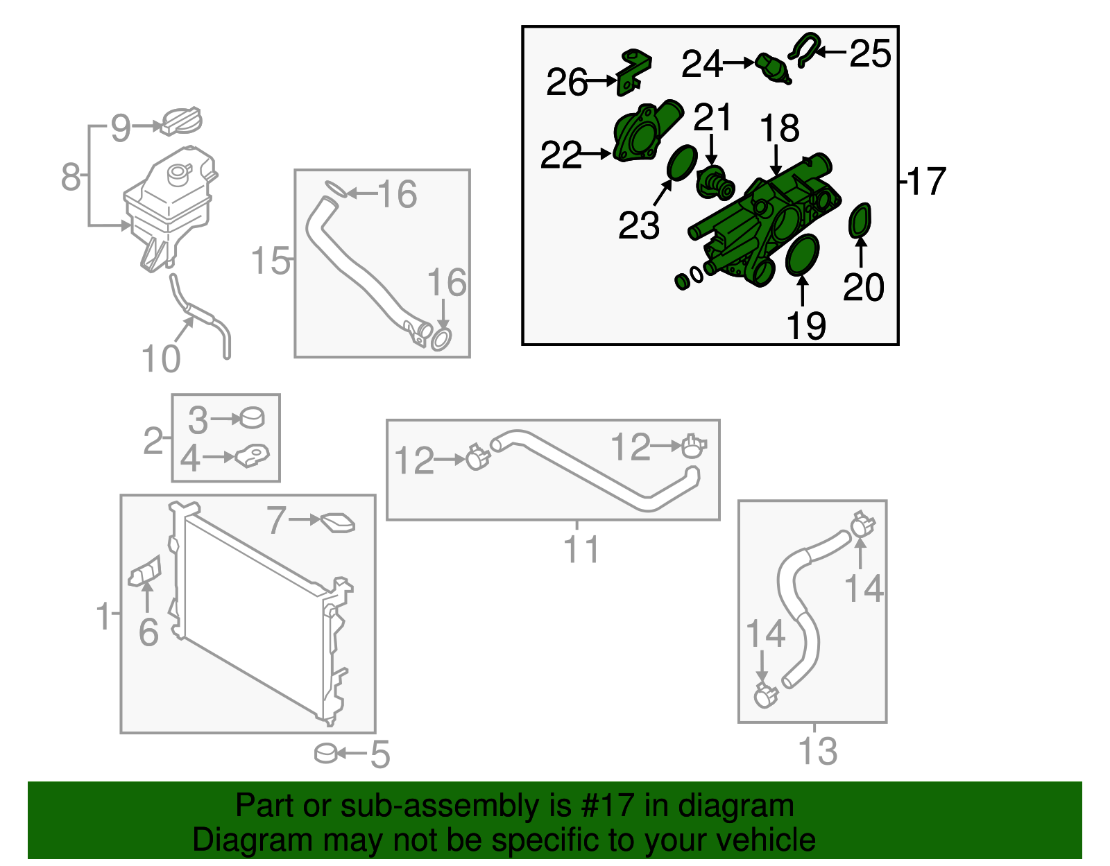 25600-2G500 - Thermostat Unit - 2010-2016 Hyundai | World OEM Parts Hyundai