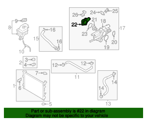 25630-2G700 - Engine Coolant Thermostat Housing 2010-2016 Hyundai ...