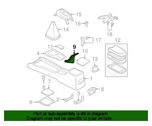 Hyundai - 84690-2D000-OH - Park Brake Cover - 2001-2003 Hyundai Elantra ...