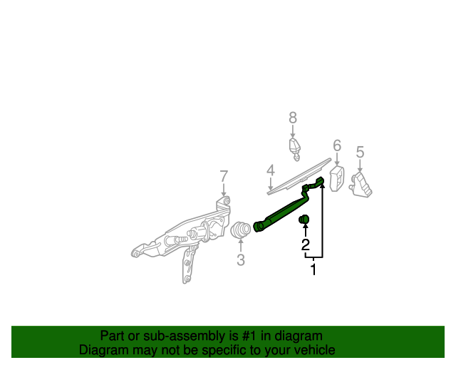 28780-0W000 - Wiper Arm - 1996-1999 Nissan Pathfinder | Nissan OEM ...