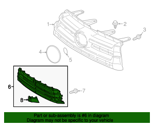 2017-2019 Toyota Highlander Lower Grille 53102-0E100 | Toyota Parts Center