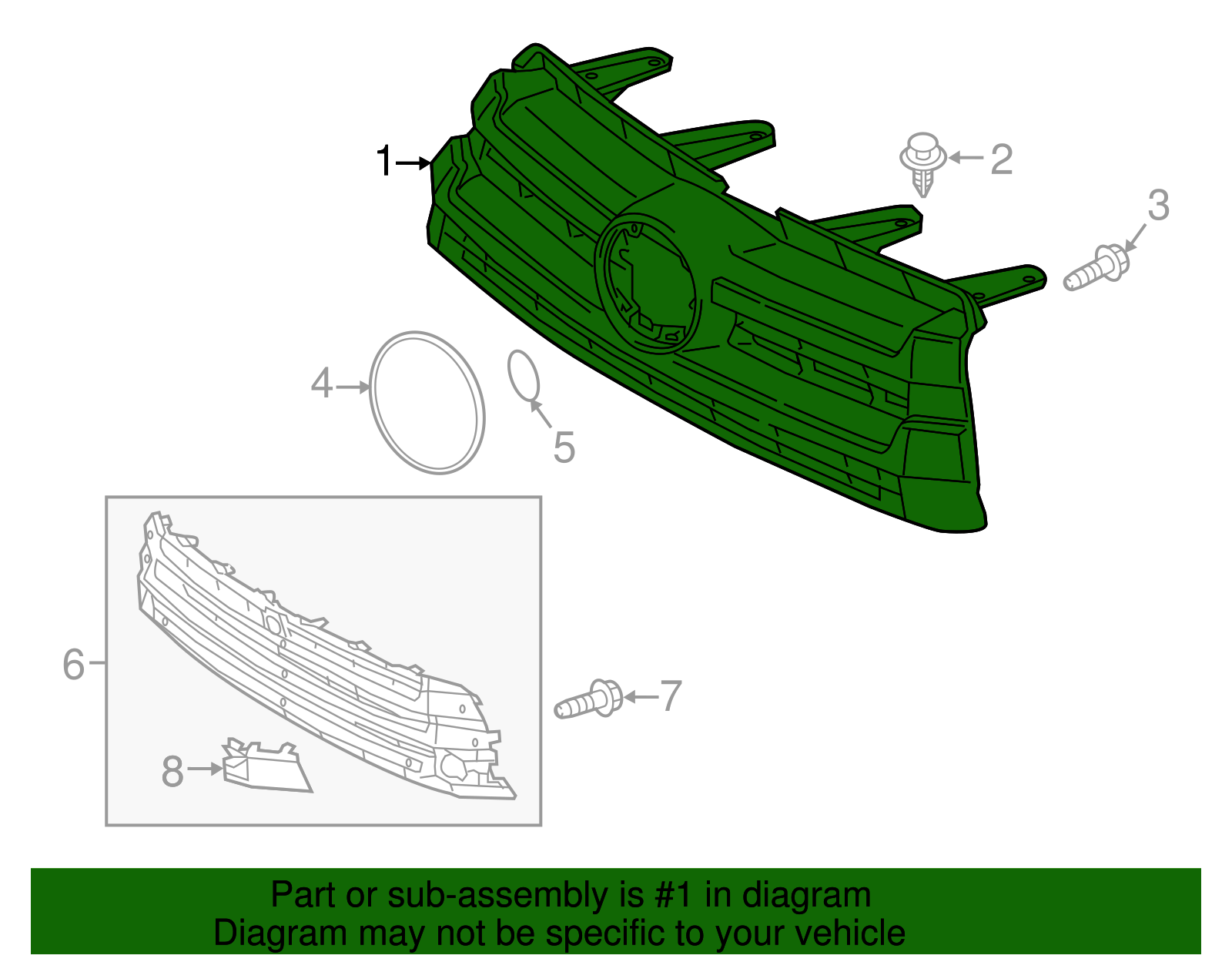 53101-0E231 - 2019 Toyota Highlander - Grille Assembly | Sparks Parts