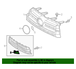 53106-0E010 - Grille Molding - 2017-2019 Toyota Highlander | Conicelli ...