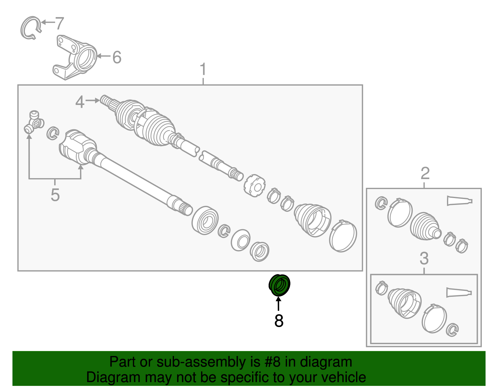 Genuine Toyota Oil Seal, Front Drive Shaft, Left part# 90311-50063 for ...