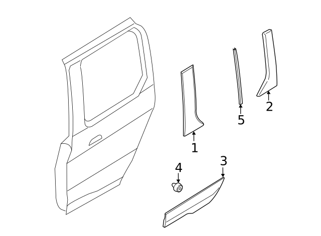 2014-2023 Ford Transit Connect Front Molding DT1Z-1720939-BA | OEM ...