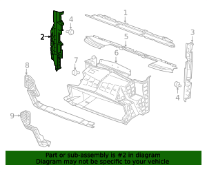 2019-2024 GM Passenger Side Radiator Air Baffle 23390793 GM ...