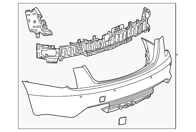 84831938 - Primed Rear Bumper Upper Fascia 2020-2024 Cadillac CT5 ...