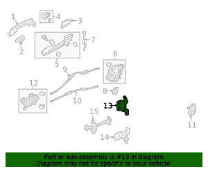 67910-T2A-H11ZZ - Hinge, R Rear Door (Upper) 2013-2020 Honda | Honda ...