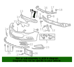 2016-2019 Chevrolet Cruze Front Bumper Fascia Support Brace 84037776 ...