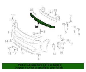 86520-J5100 - Energy Absorber 2018-2020 Kia Stinger | Kia.Parts Store