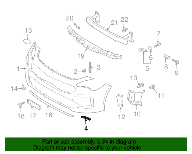 2018-2020 Kia Stinger Lower Bracket - Driver's Side (LH) 86555-J5000 ...