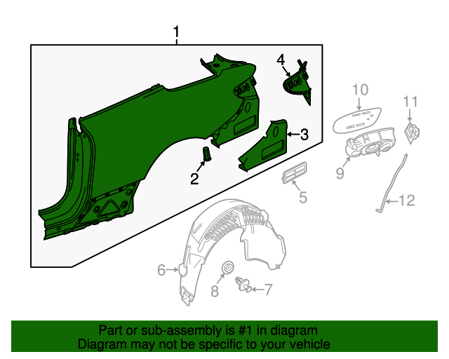 238-630-56-01 - Quarter Panel Assembly 2018-2020 Mercedes-Benz ...
