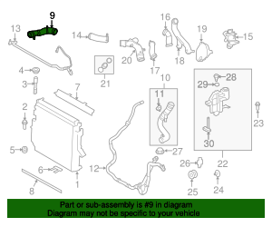 Genuine OEM Upper Hose Part# LR018997 Fits 2010-2013 Land Rover Range ...