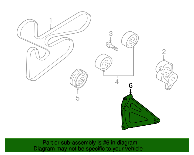 2010-2011 Mitsubishi Lancer Bracket 1341A021 | Mitsubishi Parts Warehouse