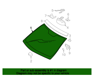 Mercedes-Benz OEM Windshield Part# 2116700100 | OEM Vehicle Parts