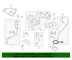 WHT-003-247 - Pressure Pipe Seal 2016-2018 Audi A3 Sportback e-tron ...