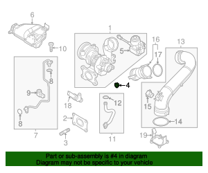 2016-2018 Audi A3 Sportback e-tron Turbocharger Lock Nut WHT-000-001-N ...