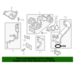 WHT-003-247 - Pressure Pipe Seal 2016-2018 Audi A3 Sportback e-tron ...