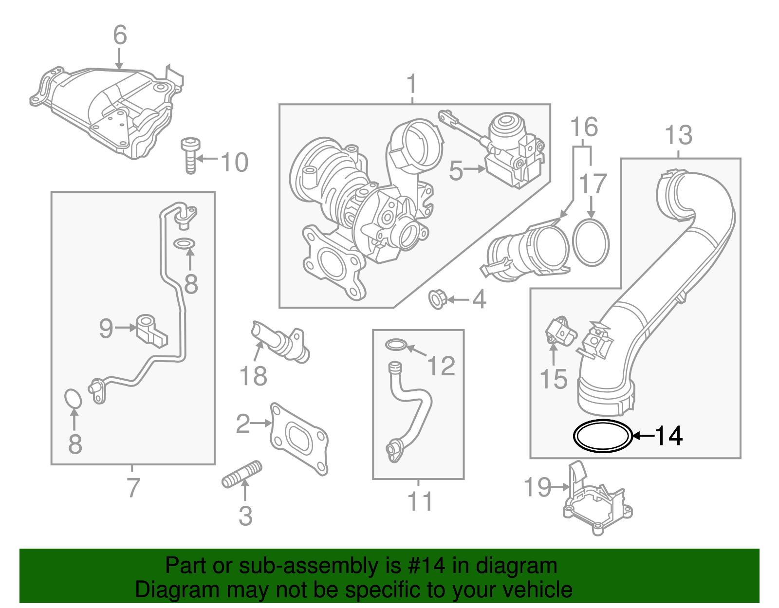 WHT-003-247 - Pressure Pipe Seal 2016-2018 Audi A3 Sportback e-tron ...