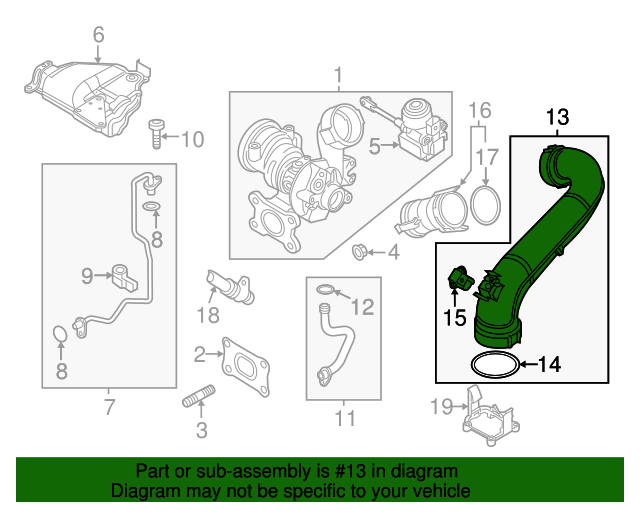 2016-2018 Audi A3 Sportback e-tron Pressure Pipe 04E-145-673-AN | Audi ...