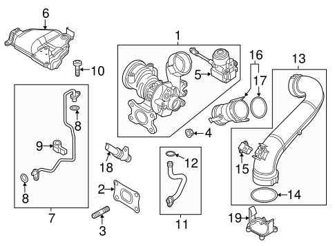 Turbocharger Components for 2016 Audi A3 Sportback e tron OEM Parts Online