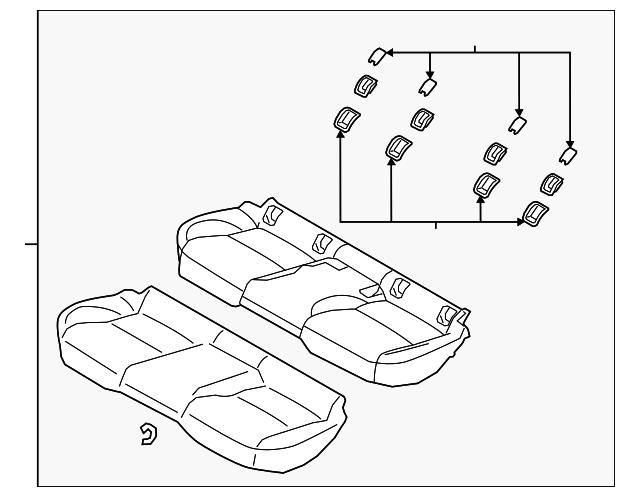 BDWP-57-200H-02 - Cushion Rear Seat | Mazda Parts Factor