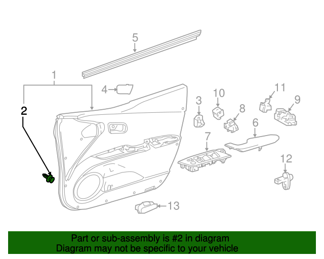 2016-2023 Toyota Door Trim Panel Clip 90467-09233 | Toyota Parts
