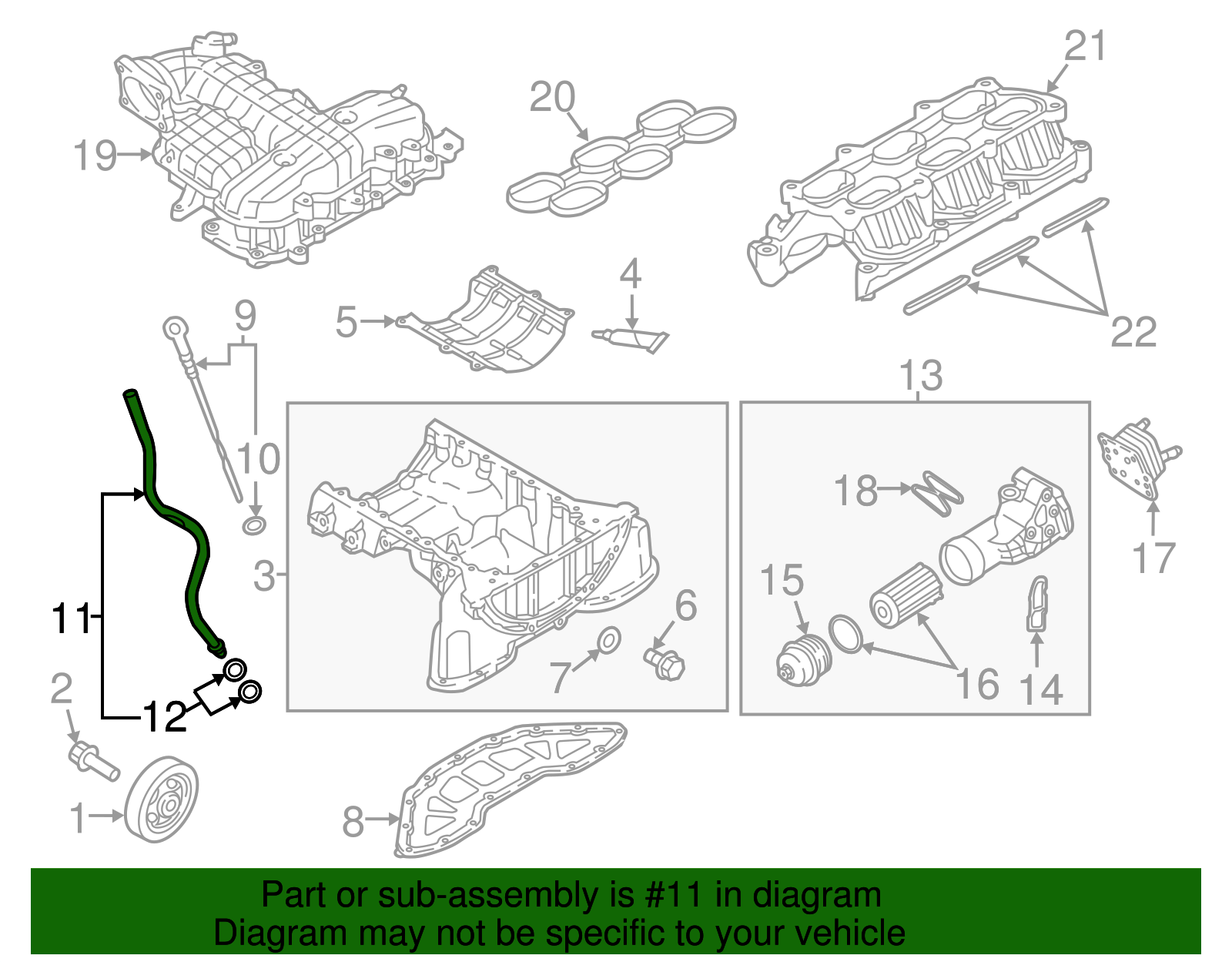 Hyundai - 26612-3LTA0 - Oil Tube - 2017-2023 Genesis | OEM Hyundai ...