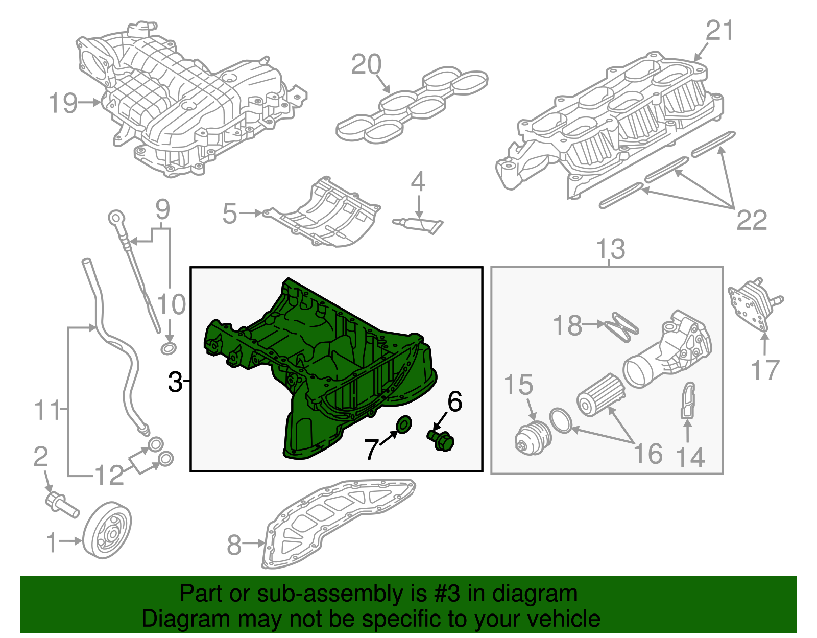 21520-3LTA0 - Engine Oil Pan 2016-2019 Hyundai | AutoNation Parts